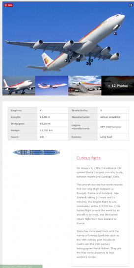 Iberia Airlines Long-Haul Routes and Aircraft Fleet 2017