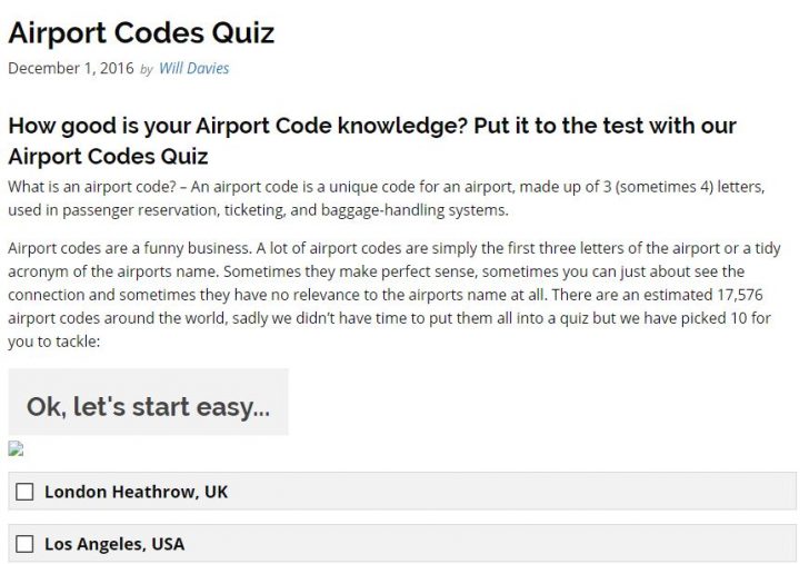 Improve Your Travel IQ by Using World Airport Codes - Travel Codex