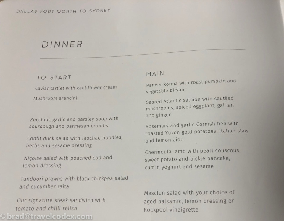 Qantas First Class A380, Dallas to Sydney - Travel Codex