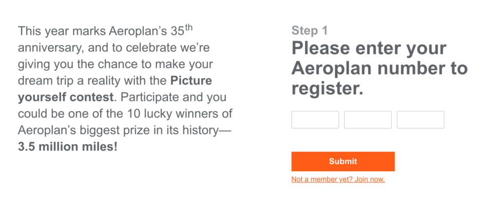 Aeroplan Giving Away Over 35 Million Miles for 35th Anniversary