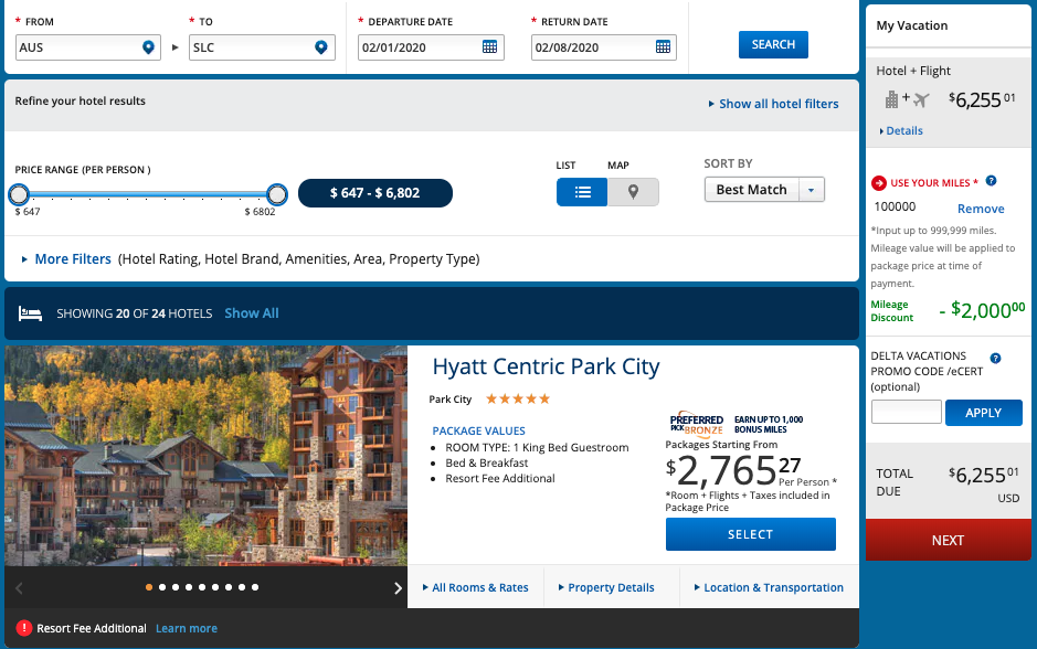 SkyDollars? Get Twice the Value with Delta Vacation Packages