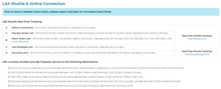 Los Angeles International Airport Guide to Connections and Services