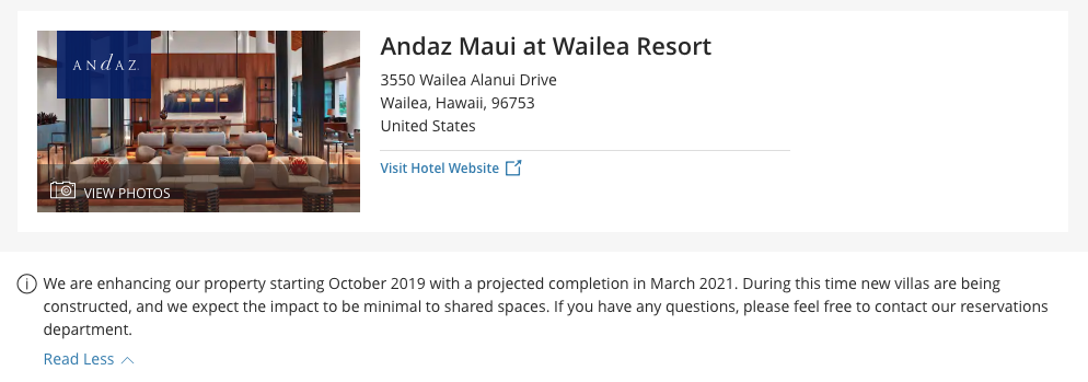 Construction Returns to Andaz Maui for 2020 - Travel Codex