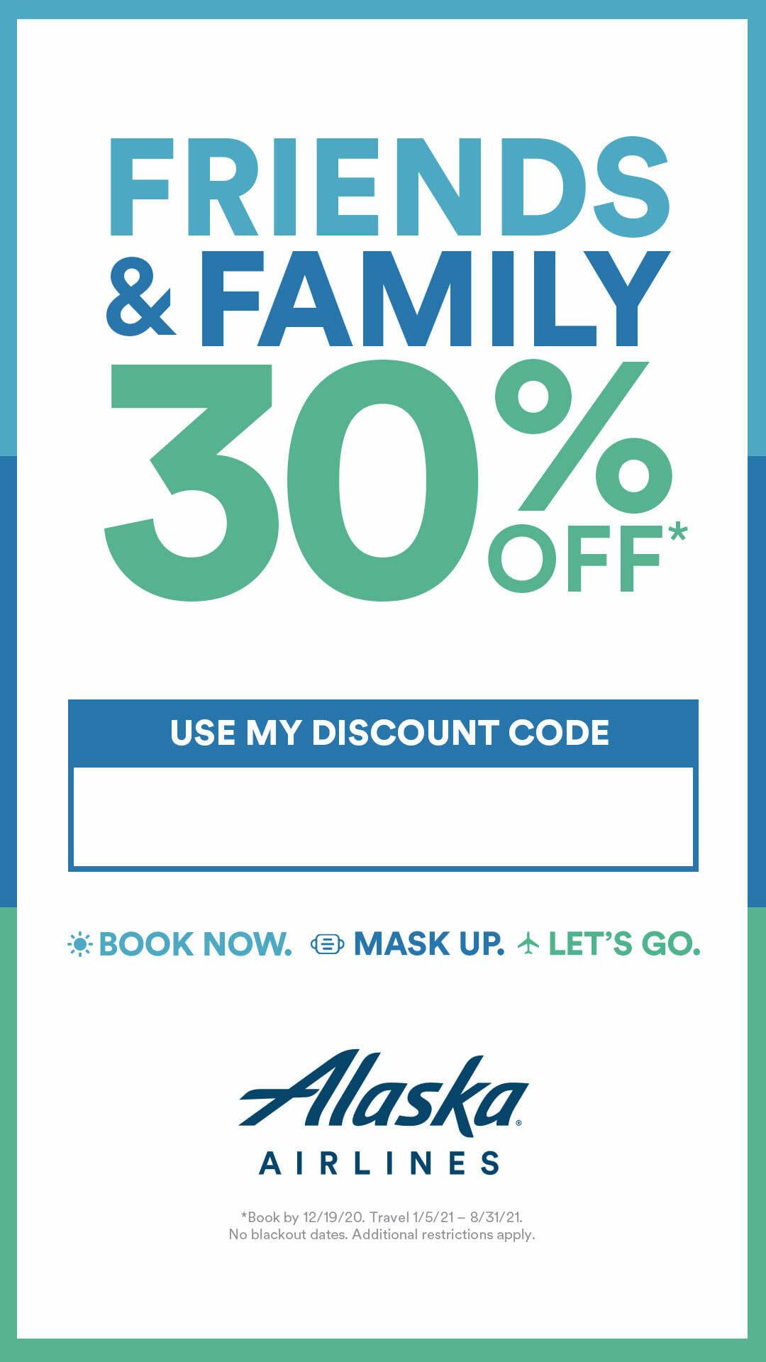 30% Discount on ALL Alaska Airlines Flights, Including First Class ...