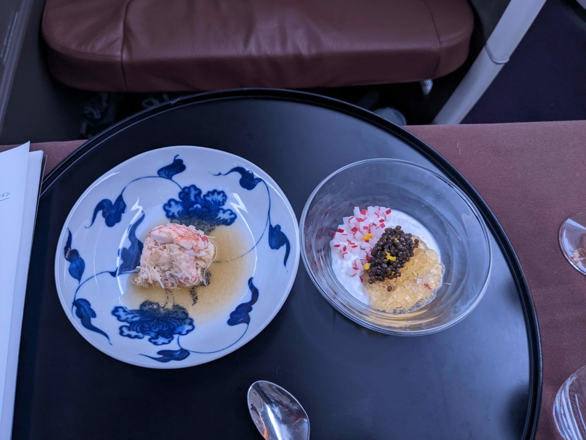 Japan Airlines First Class Meal Tokyo to Los Angeles - Travel Codex